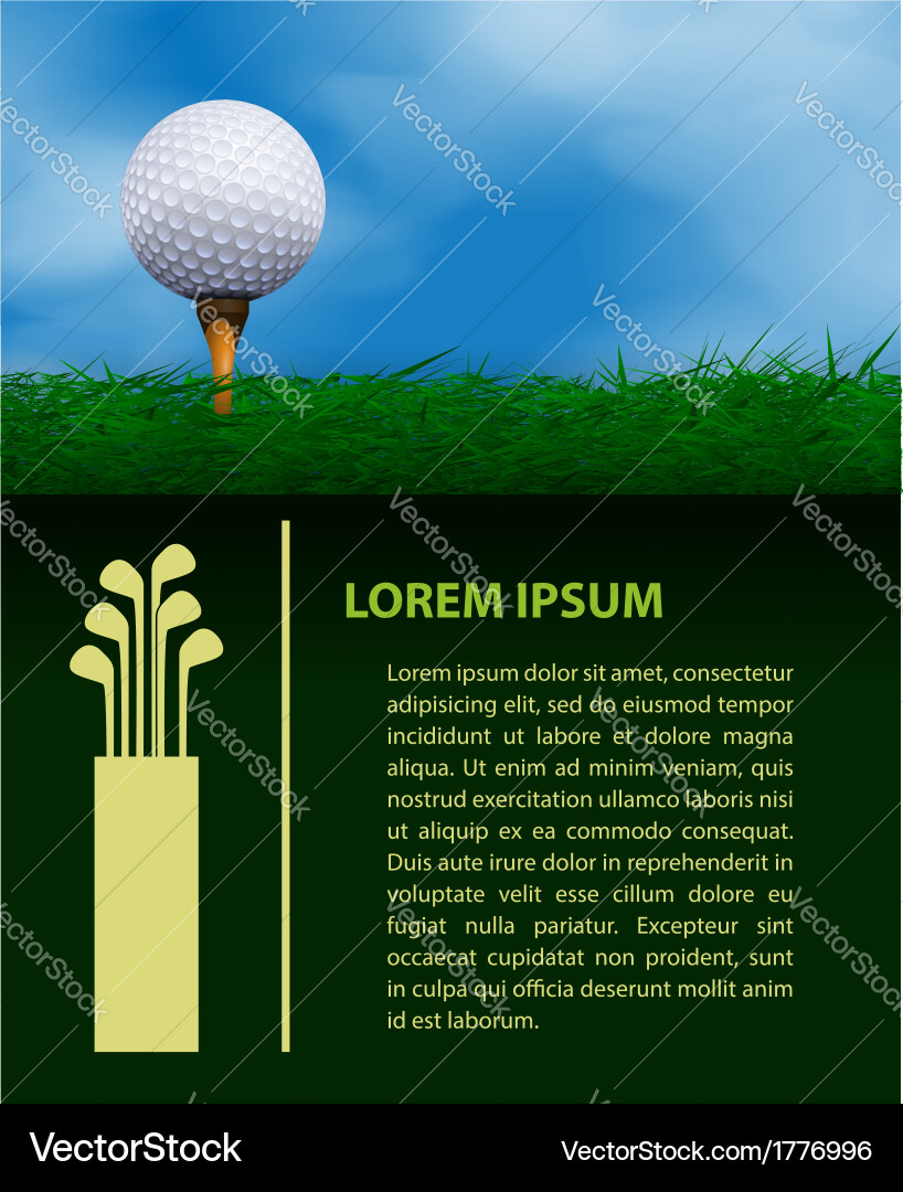 Golf Course Template Royalty Free Vector Image