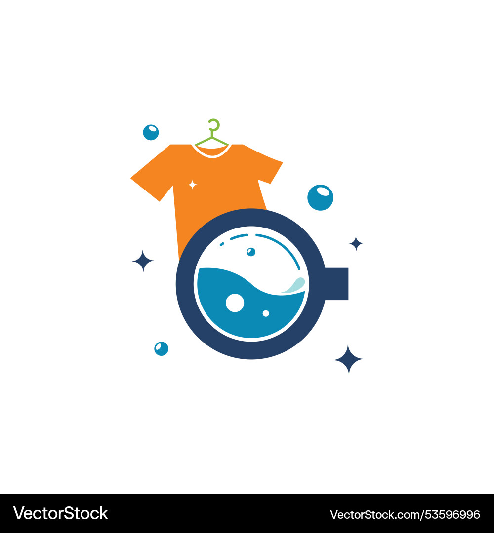Laundry logo Royalty Free Vector Image - VectorStock