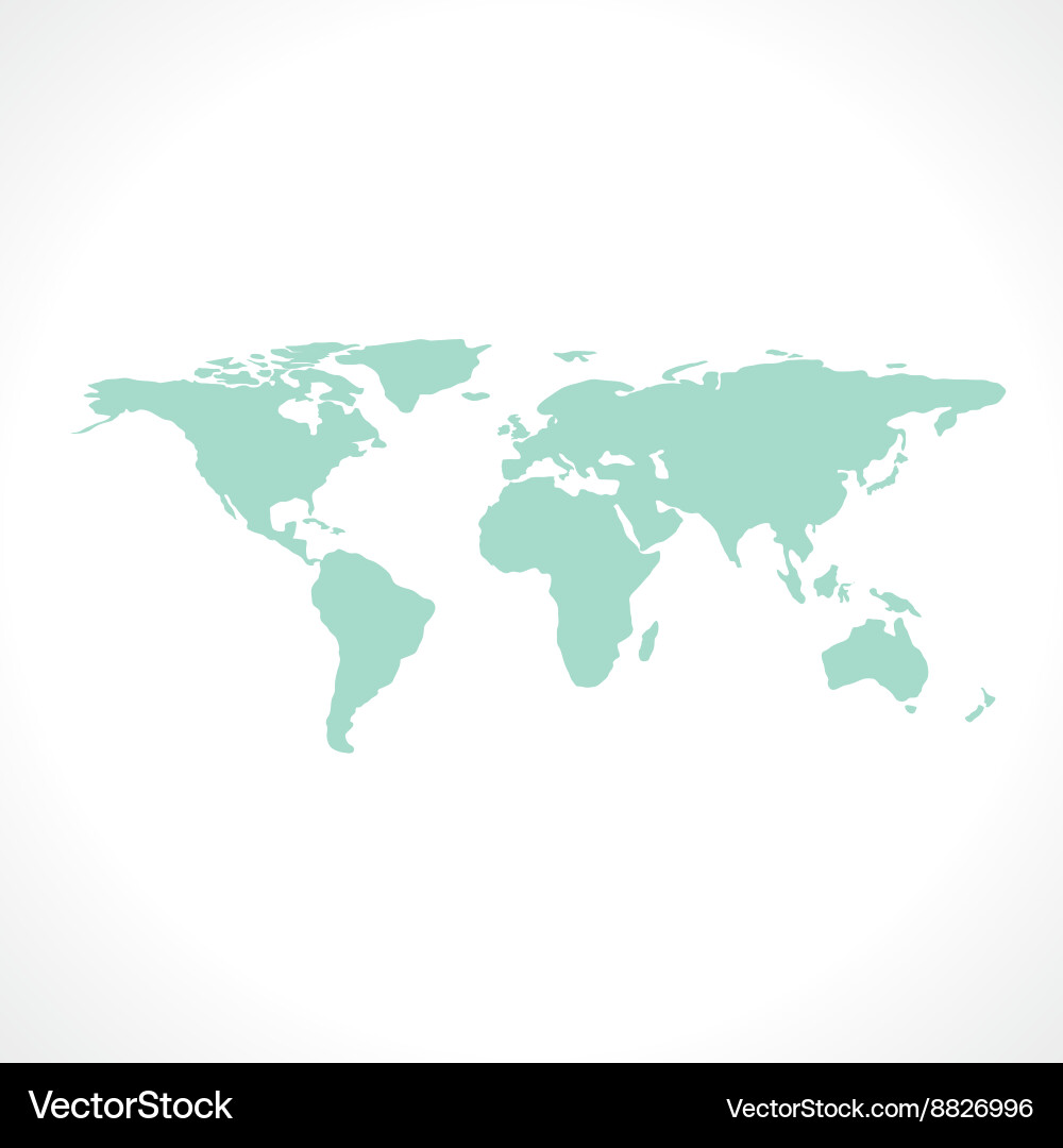 Map of the world Royalty Free Vector Image - VectorStock