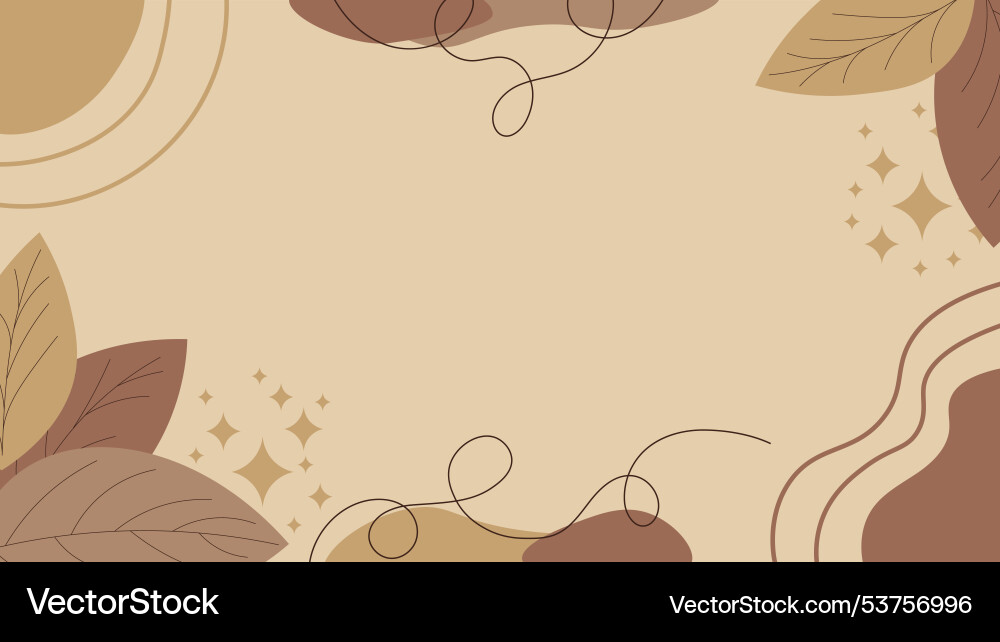 Neutral background beige autumn leaves nature Vector Image