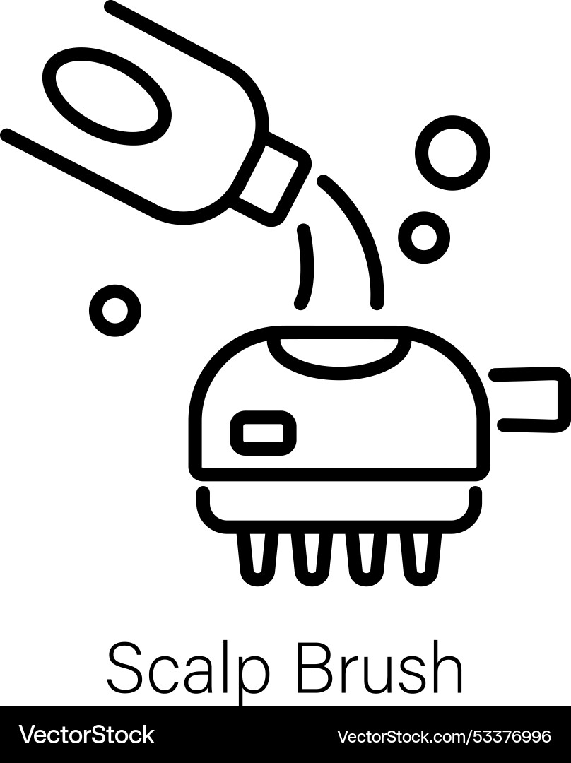 Scalp brush Royalty Free Vector Image - VectorStock