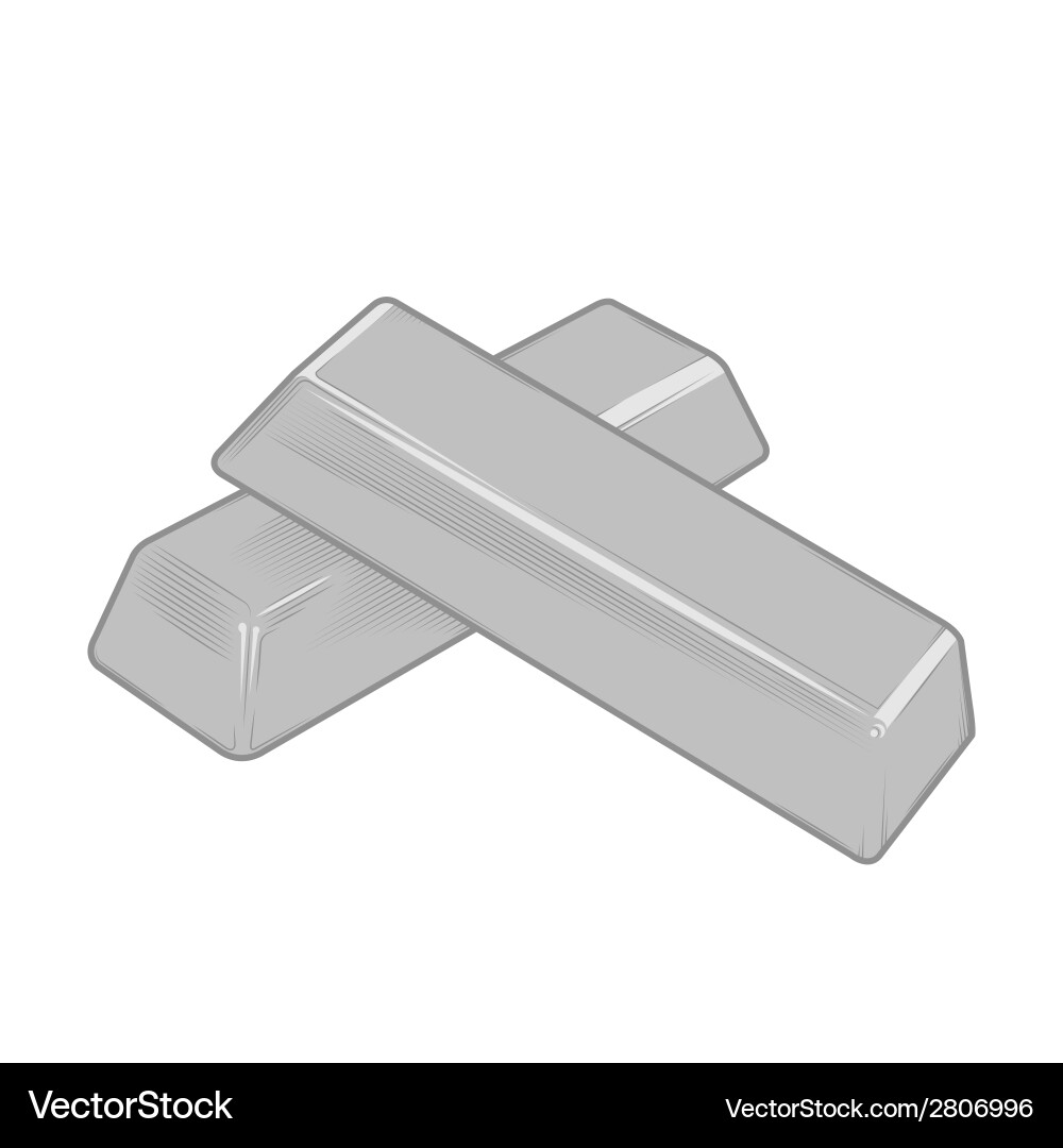 Silver bars Royalty Free Vector Image - VectorStock