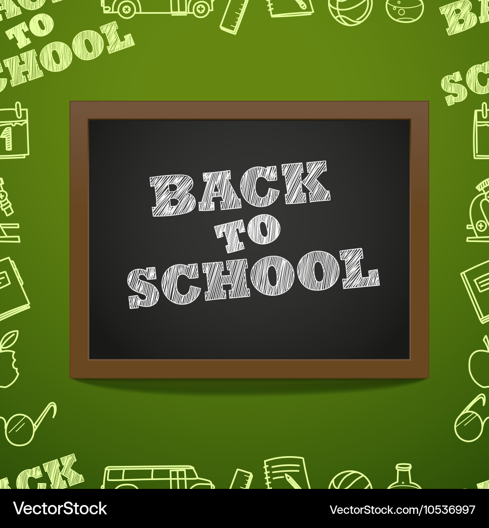 Back to scholl concept education elements clip-art
