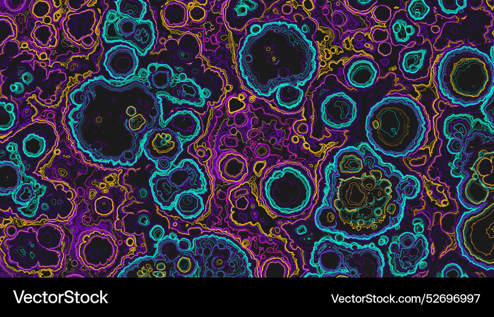 Colorful relief topographic map with moon craters Vector Image