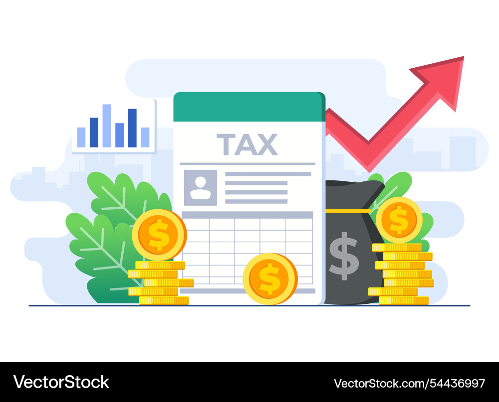 Financial charges obligatory payment calculation Vector Image
