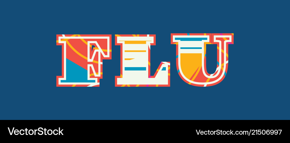 Flu concept word art Royalty Free Vector Image