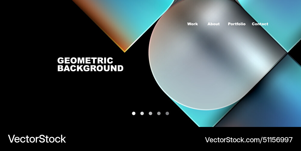 Geometric background with various shapes Vector Image