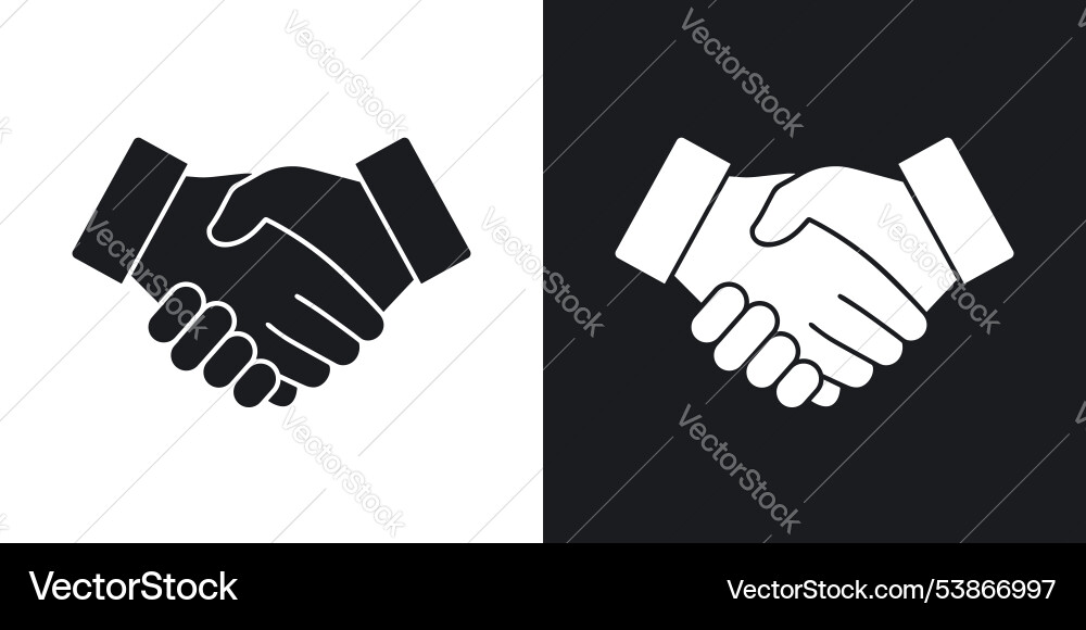 Handshake icon set Royalty Free Vector Image - VectorStock