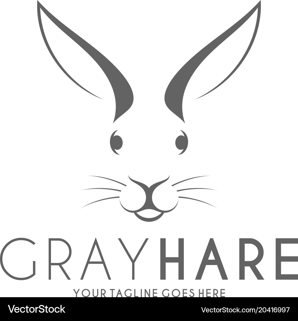 Hare Head Emblem Royalty Free Vector Image - VectorStock
