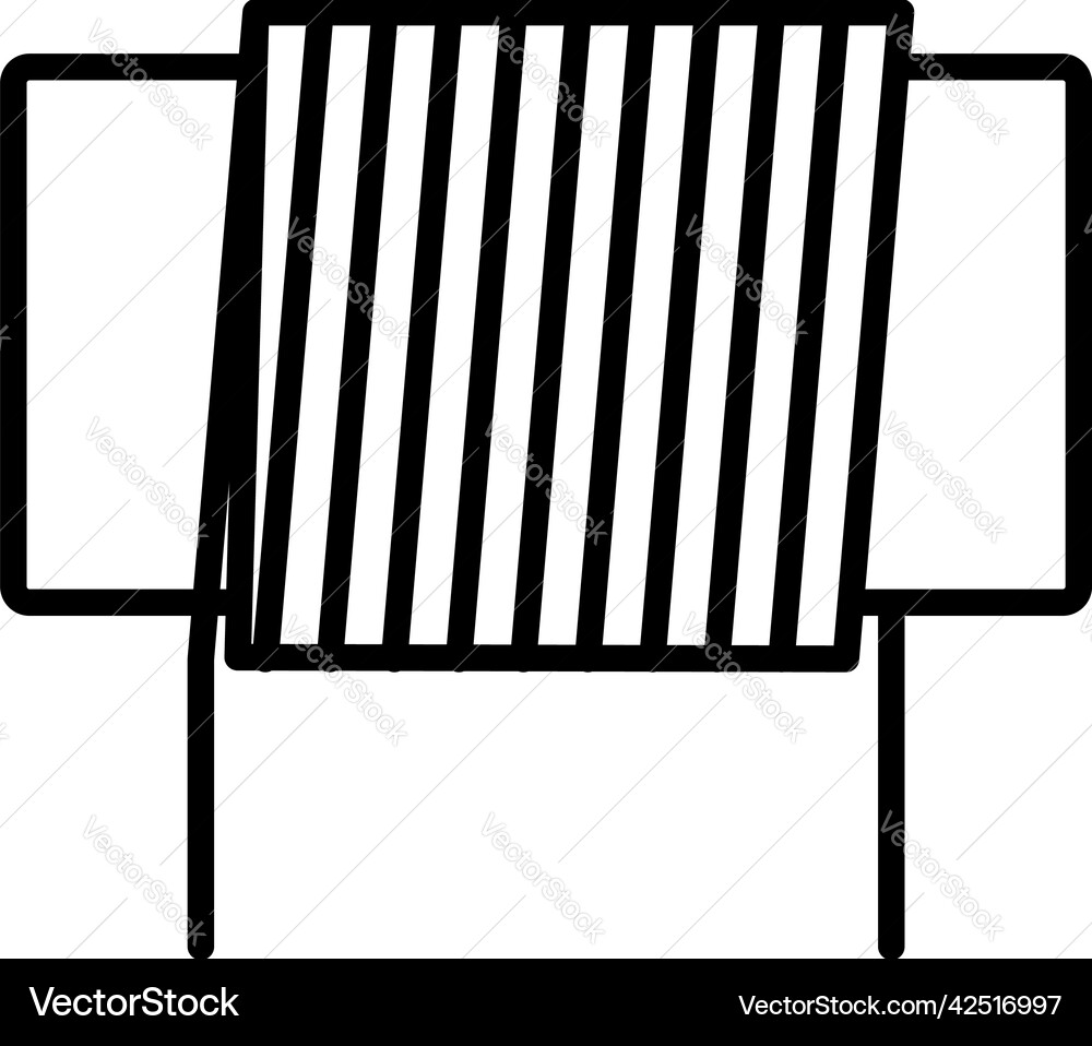 Inductor coil icon Royalty Free Vector Image - VectorStock