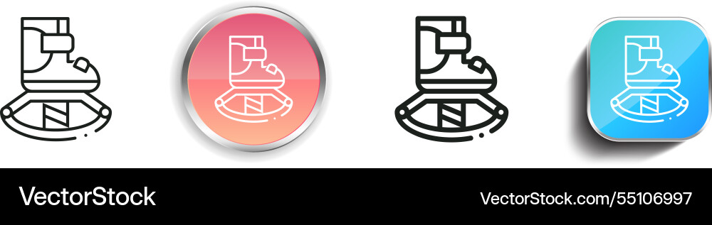 Jumper icon thin linear regular and button style Vector Image