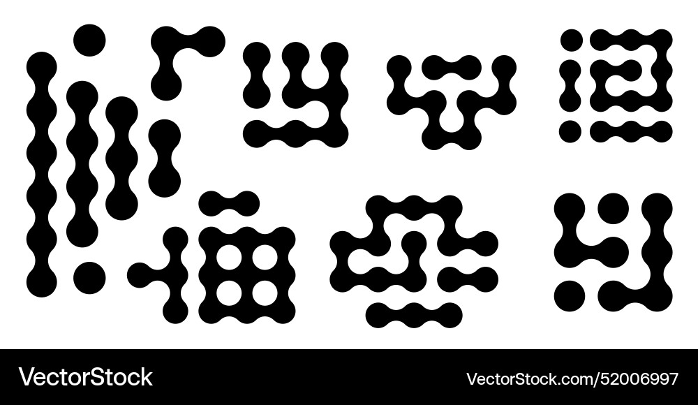 Metaball round simple blob morph balls abstract Vector Image