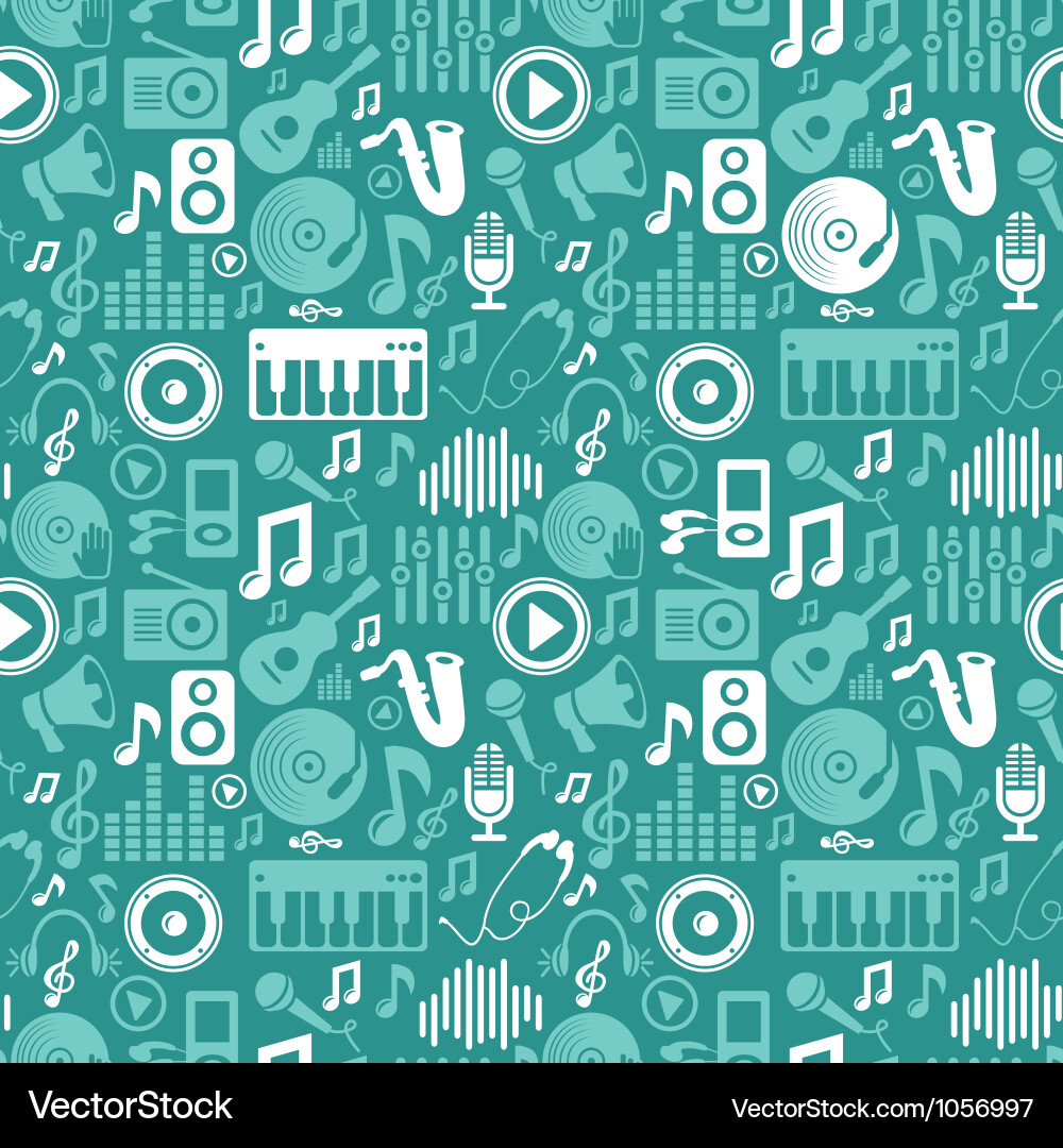 Music seamless pattern Royalty Free Vector Image
