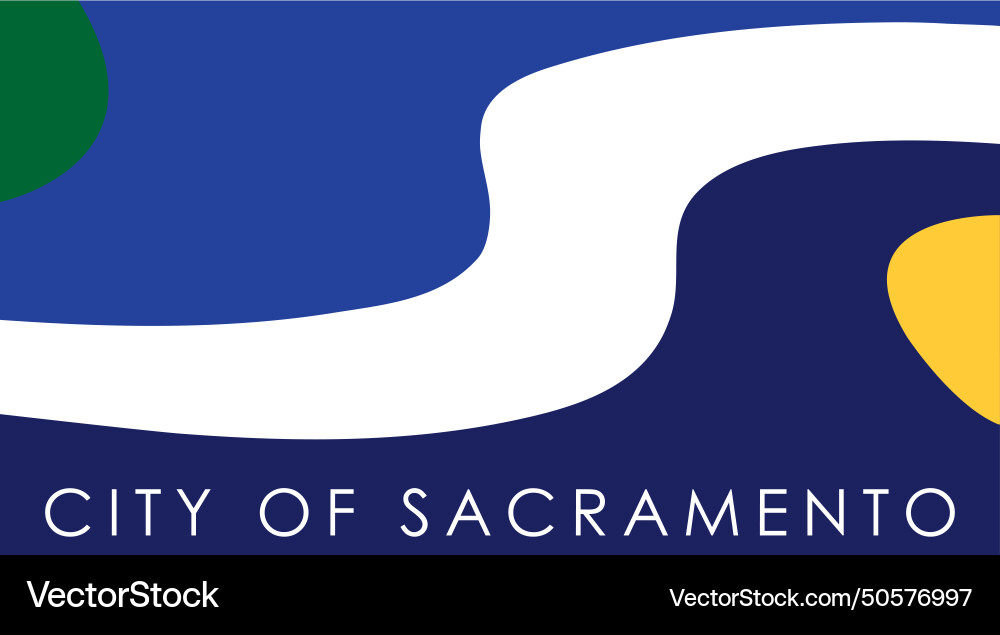 Sacramento flag Royalty Free Vector Image - VectorStock