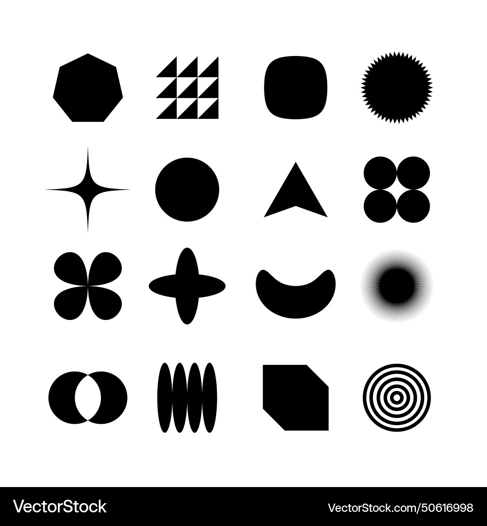 Abstract geometric shapes and grids Royalty Free Vector