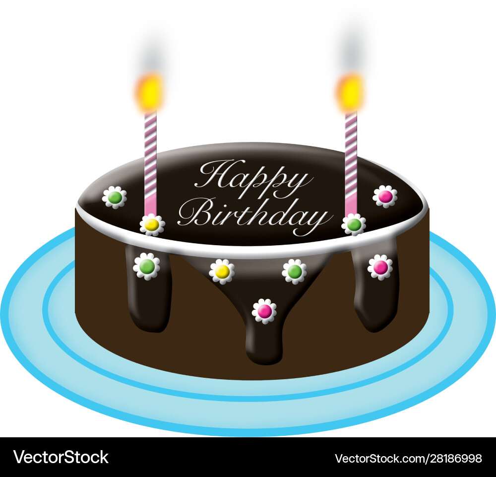 Birthday cake Royalty Free Vector Image - VectorStock
