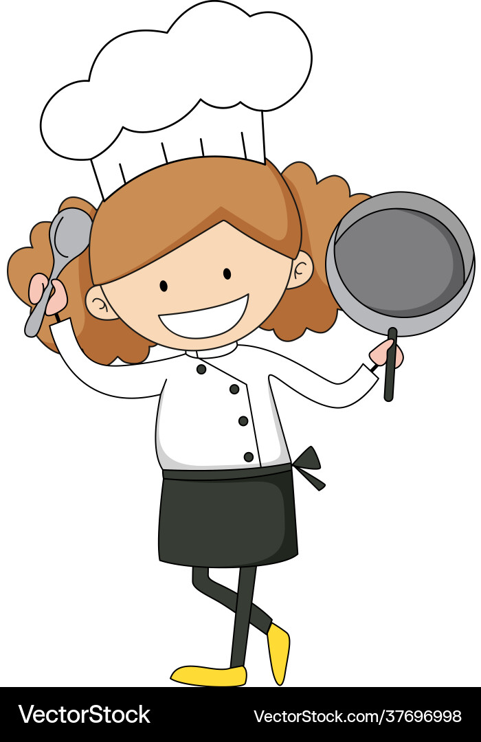 Female chef cartoon character Royalty Free Vector Image