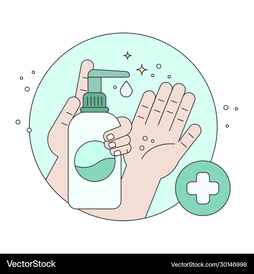 Hand Hygiene & Sanitization Royalty Free Vector Image