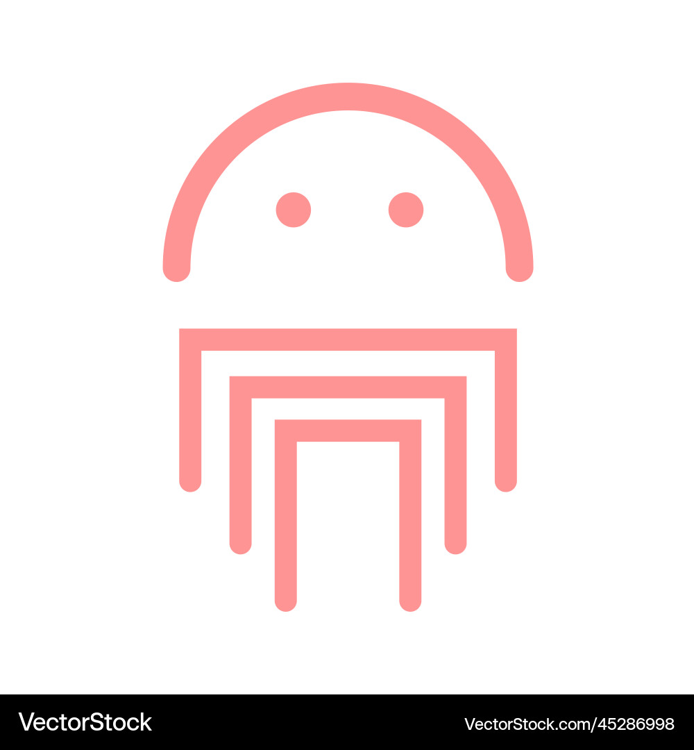 Line geometric octopus icon logo – Free Vector | VectorStock