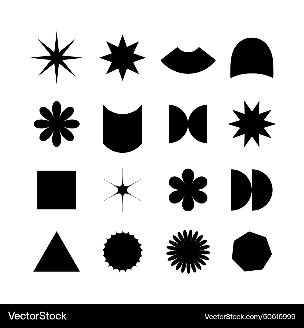 Abstract geometric shapes and grids Royalty Free Vector