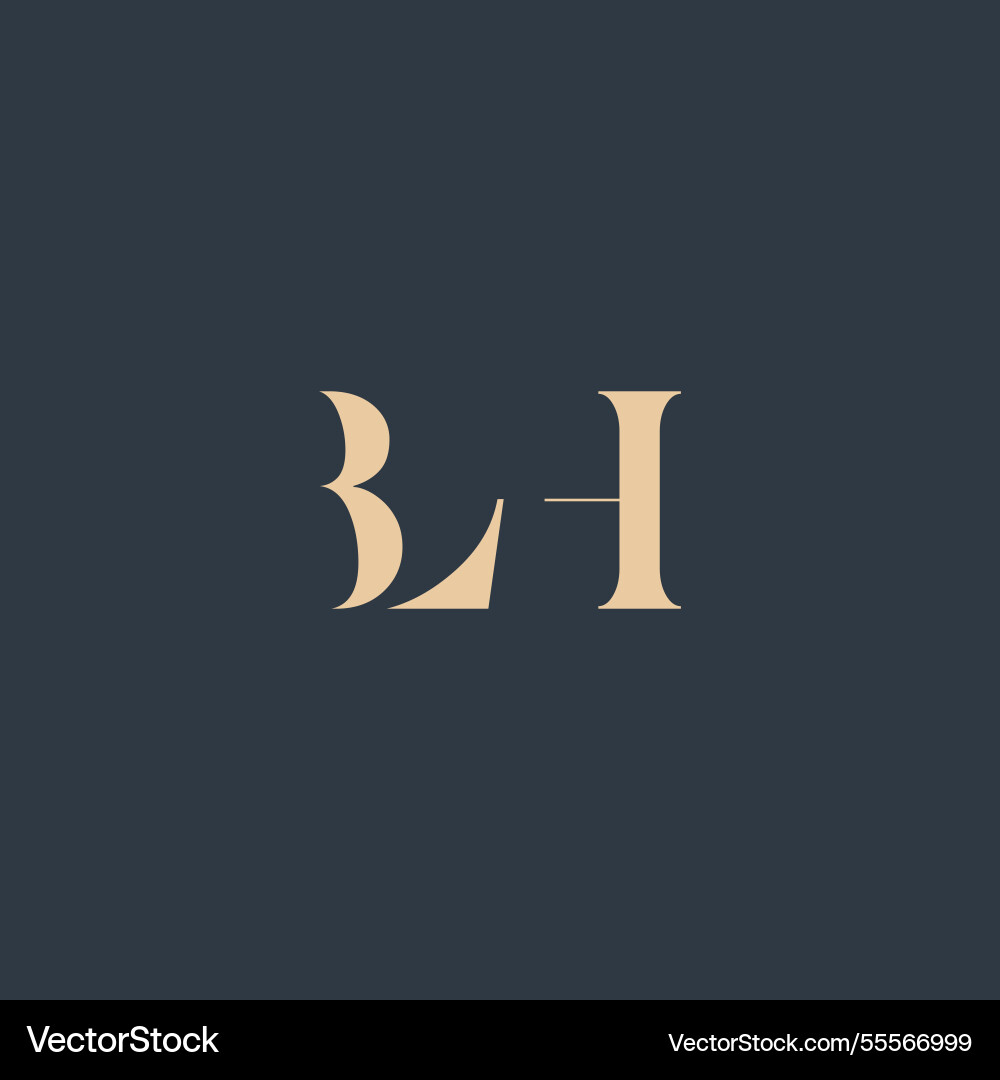 Blh abstract letter logo Royalty Free Vector Image