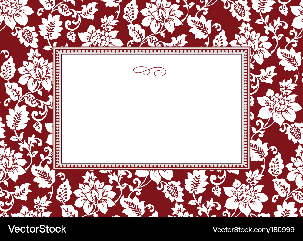 Floral pattern and frame Royalty Free Vector Image