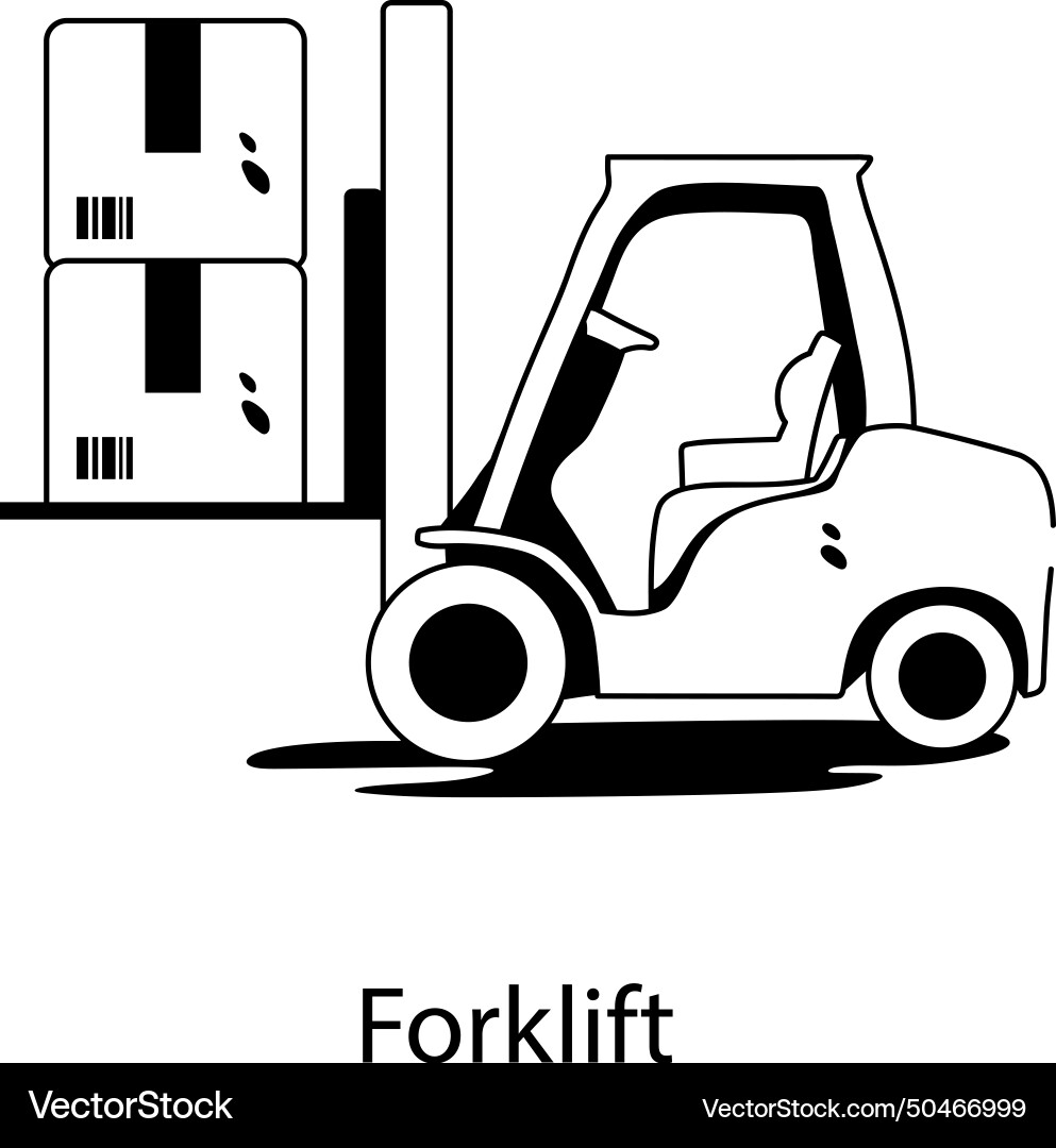 Forklift Royalty Free Vector Image - VectorStock