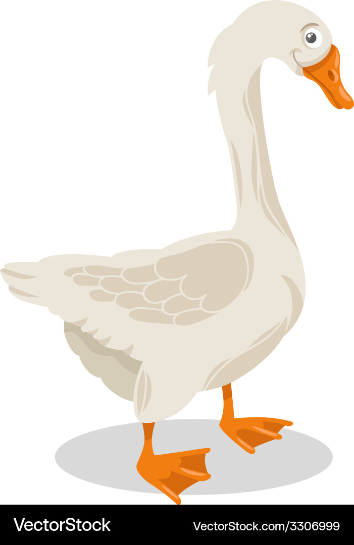Goose farm bird cartoon Royalty Free Vector Image