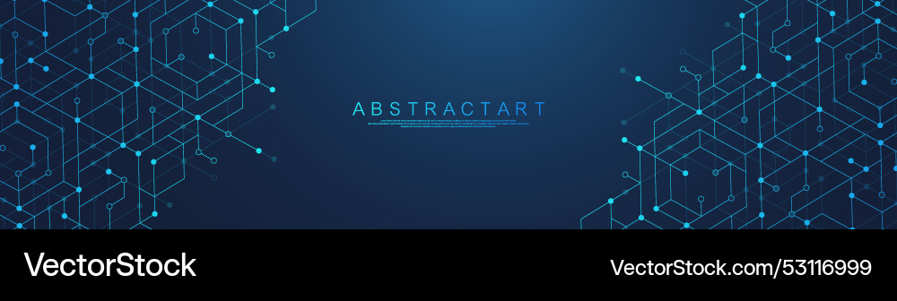 Hexagonal digital abstract background technology Vector Image