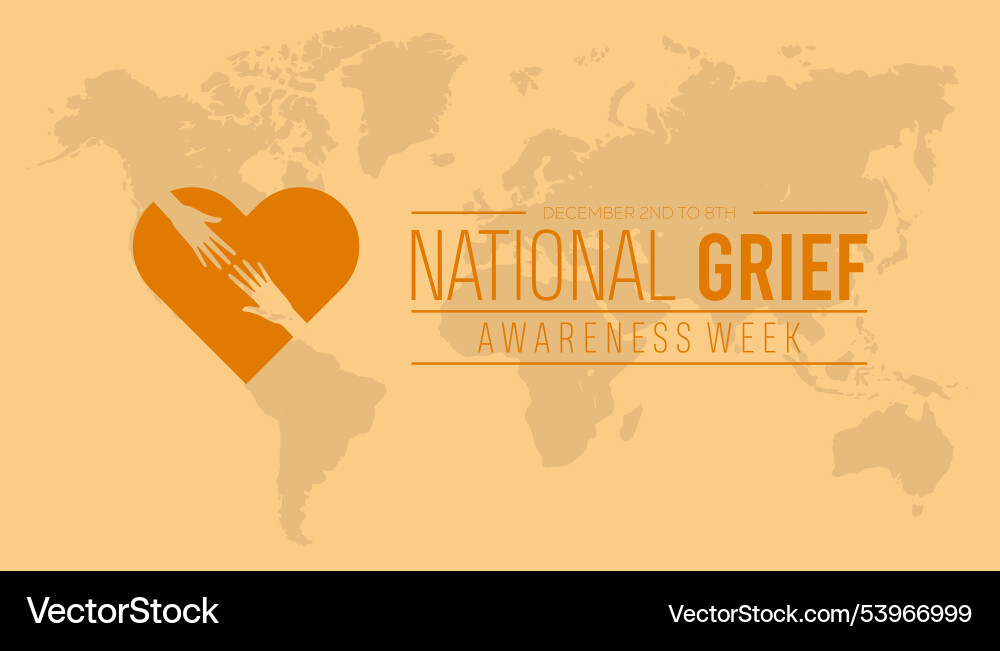 National grief awareness week Royalty Free Vector Image