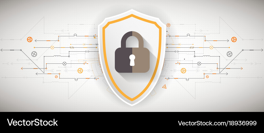 Protection background technology security encode Vector Image