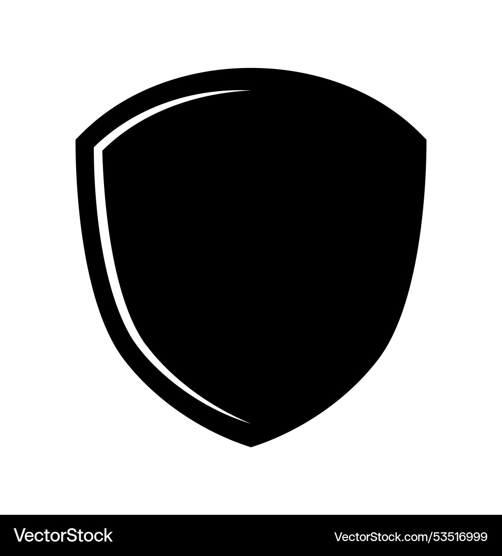 Shield logo template flat shielding Royalty Free Vector