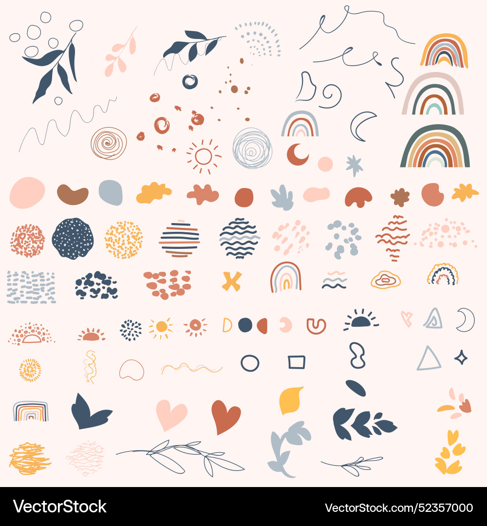 Abstract modern art shapes Royalty Free Vector Image