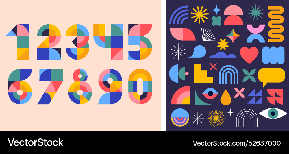 Anniversary concept design modern geometric style Vector Image