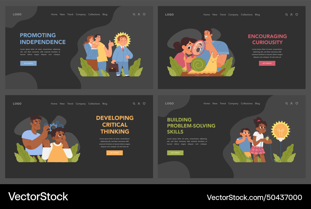 Child development set flat Royalty Free Vector Image