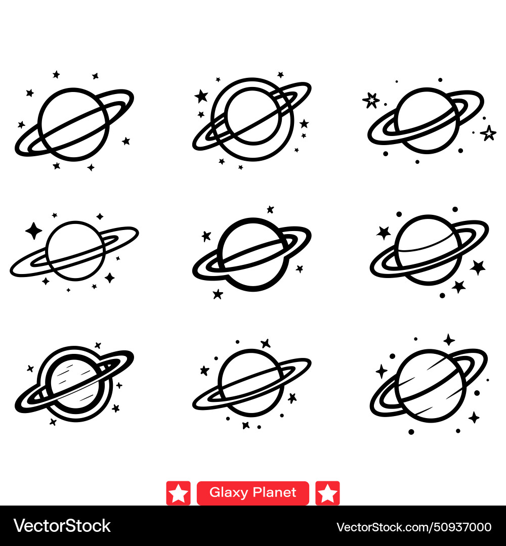 Journey through space cosmic galaxy planet Vector Image