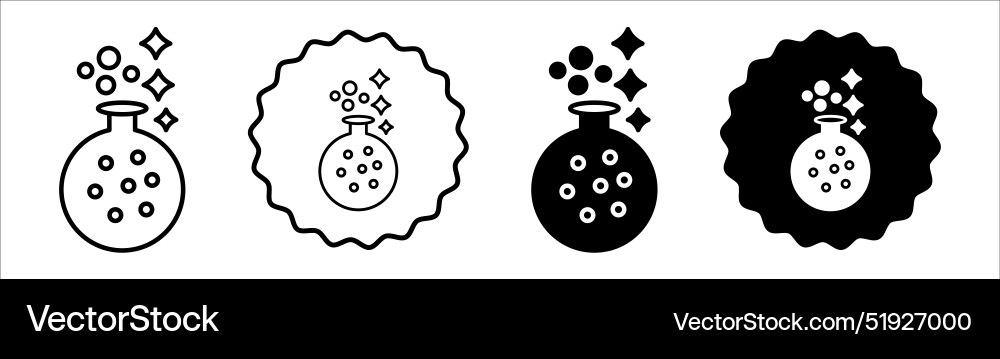 Magic potion icon symbol set collection Royalty Free Vector