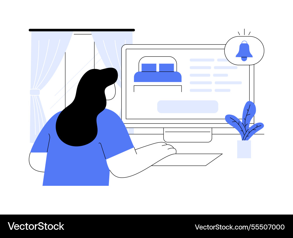 Process rental booking isolated cartoon Royalty Free Vector