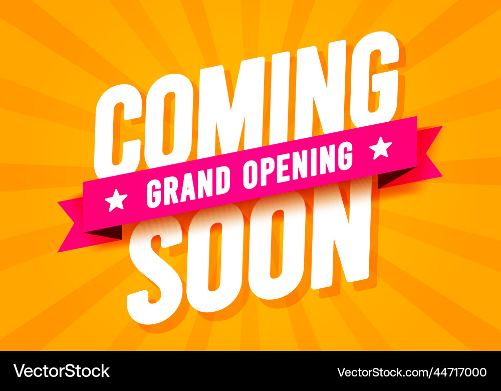 Sale banner with text coming soon Royalty Free Vector Image