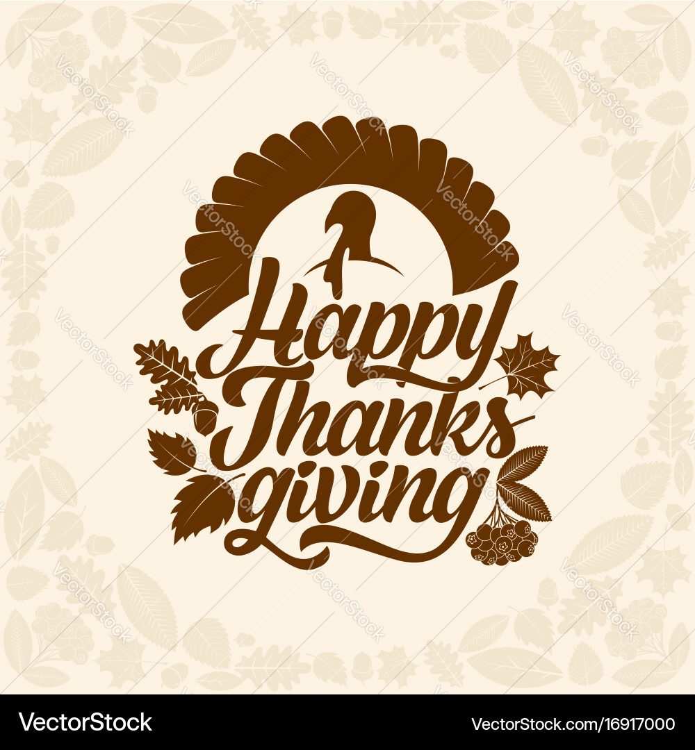 Typography of thanksgiving Royalty Free Vector Image