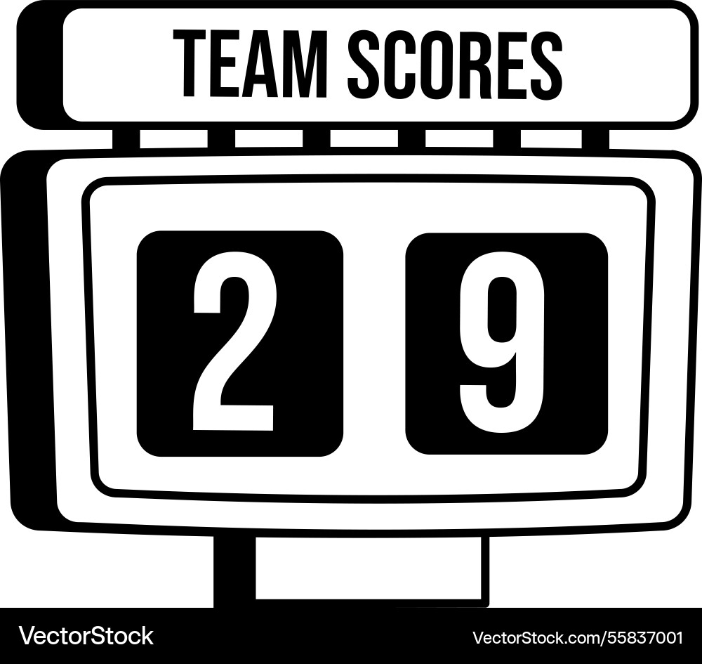 A hand drawn of team scoreboard Royalty Free Vector Image