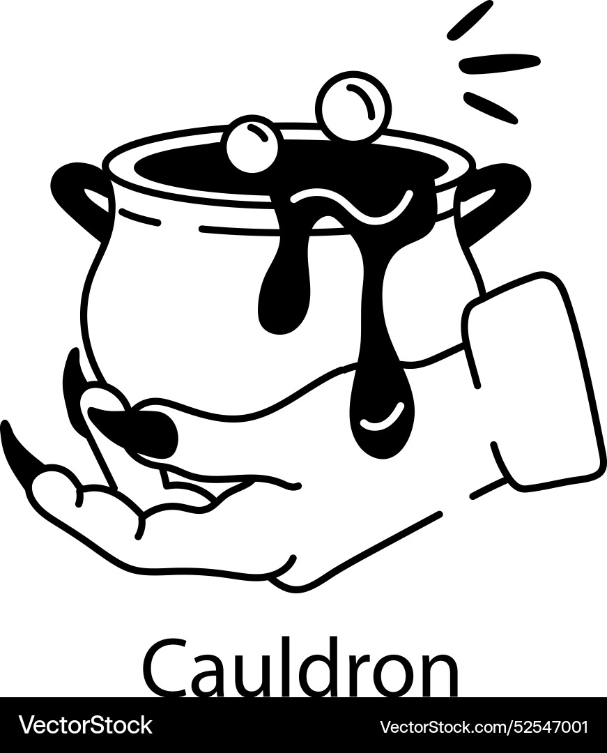 Cauldron Royalty Free Vector Image - VectorStock