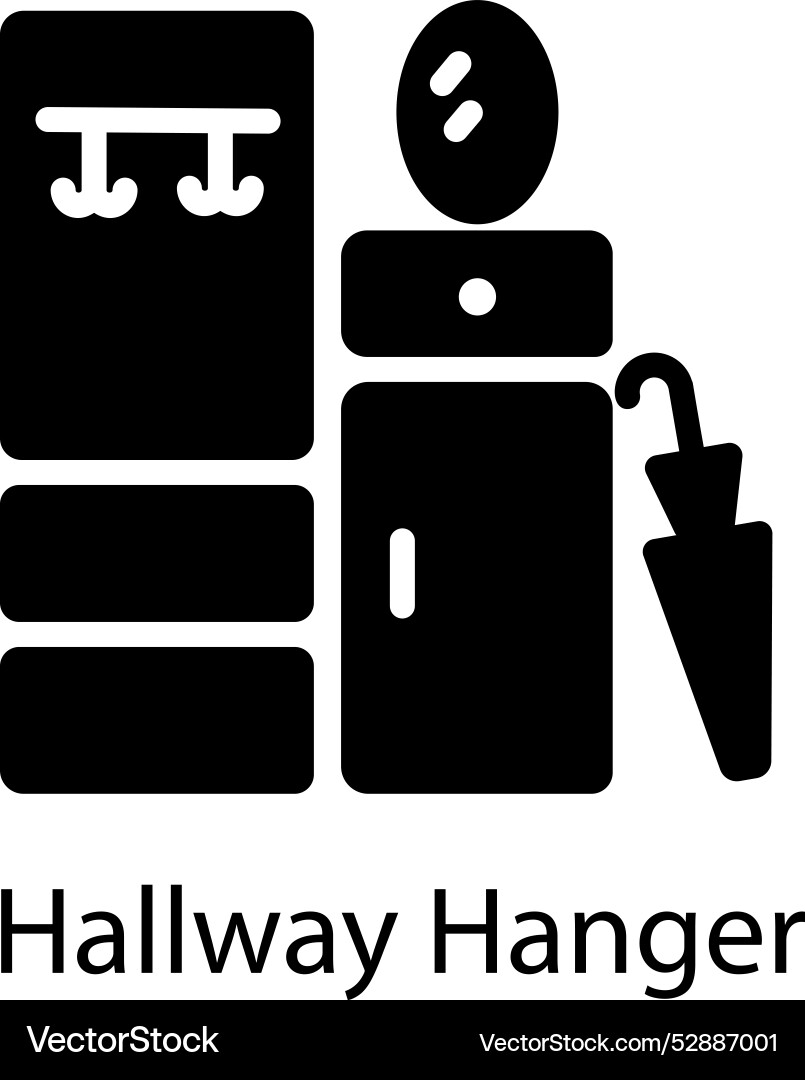 Hallway hanger Royalty Free Vector Image - VectorStock