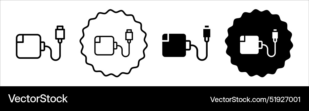 Magsafe icon symbol set collection magsafe simple Vector Image