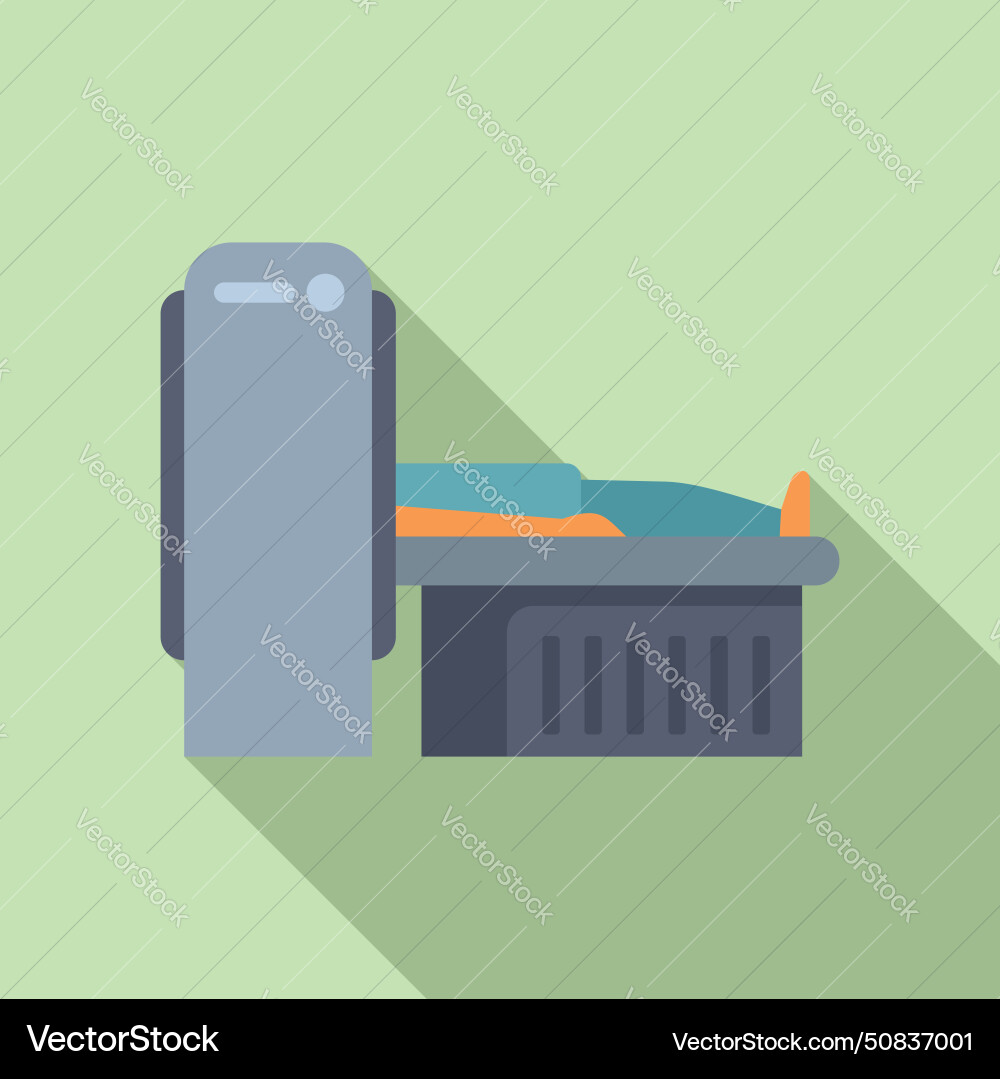 Medicine magnetic resonance device icon flat Vector Image