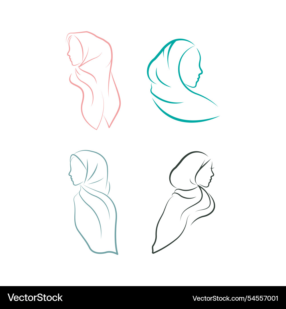 Modern hijab Royalty Free Vector Image - VectorStock
