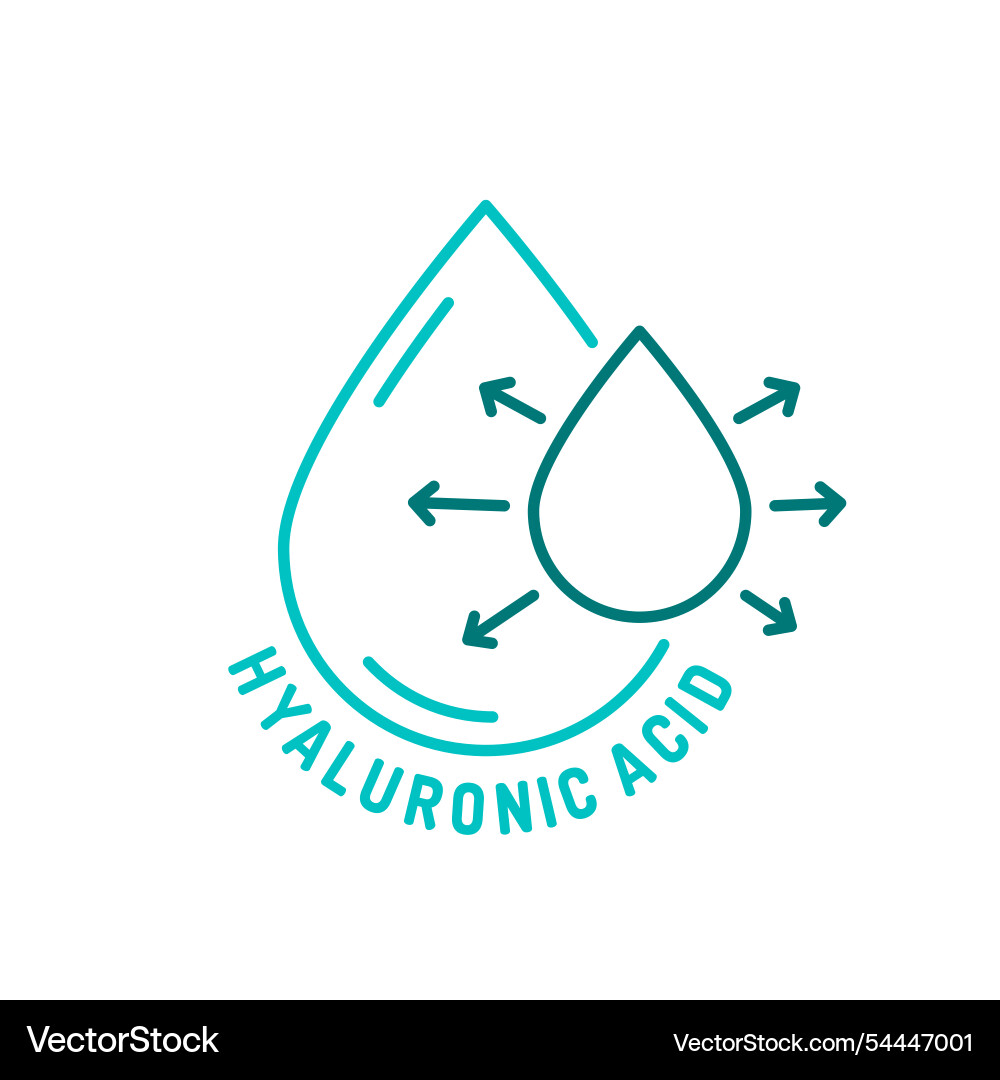 Skin hydration symbol boosts elasticity and Vector Image