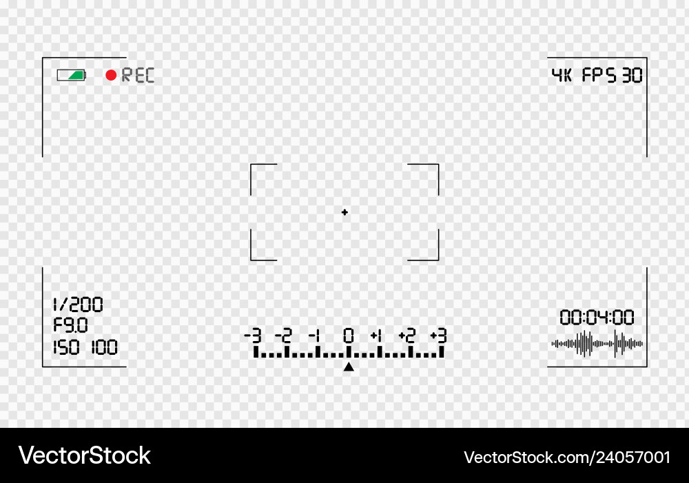 Video camera viewfinder overlay Royalty Free Vector Image
