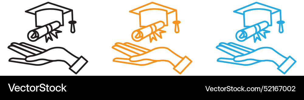 Accessible or free education icon logo set Vector Image