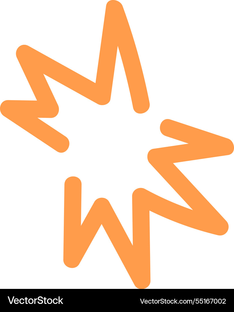 Burst explosion color doodle drawing Royalty Free Vector